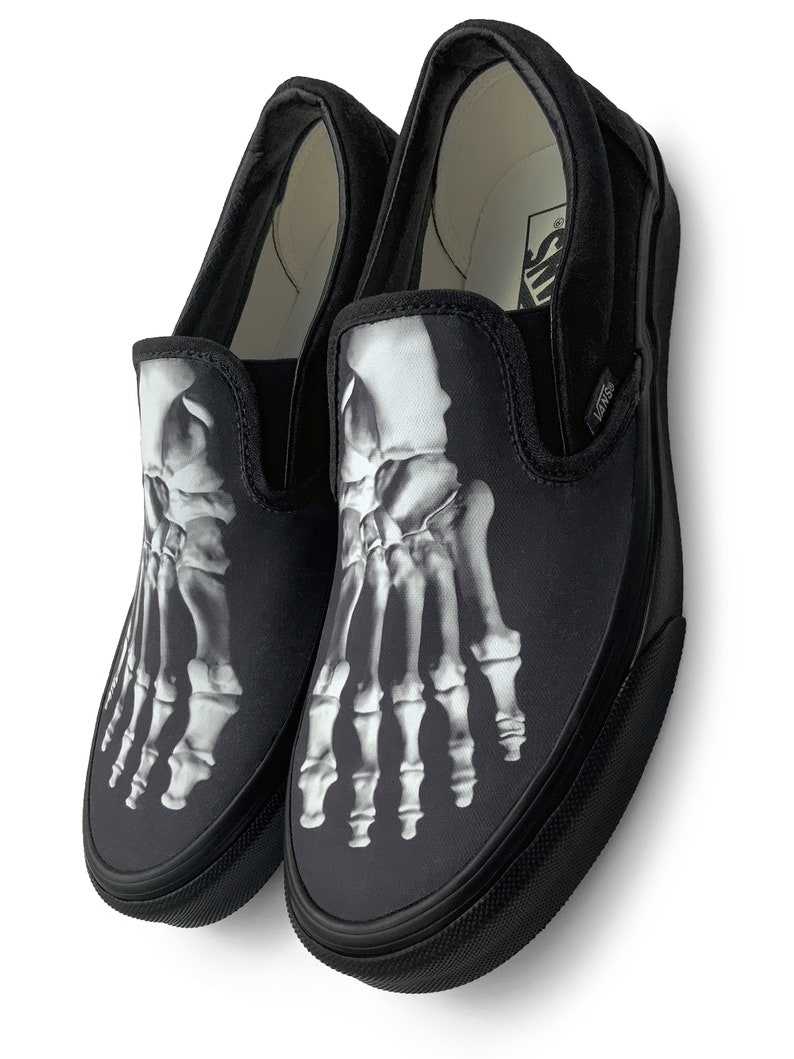 Skeleton Feet Halloween Slip-on Custom Vans Brand Shoes | Etsy
