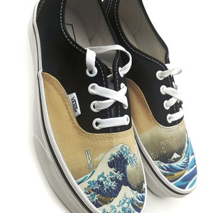 The Great Wave Authentic Custom Vans Brand Shoes - Etsy
