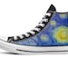 Van Gogh Starry Night Custom Converse High Top Shoes - Etsy