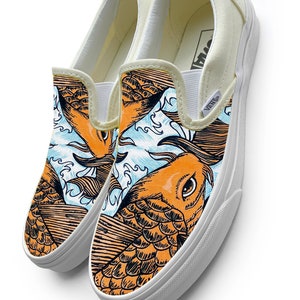 Koi Fish Slip on Custom Vans Brand Shoes - Etsy