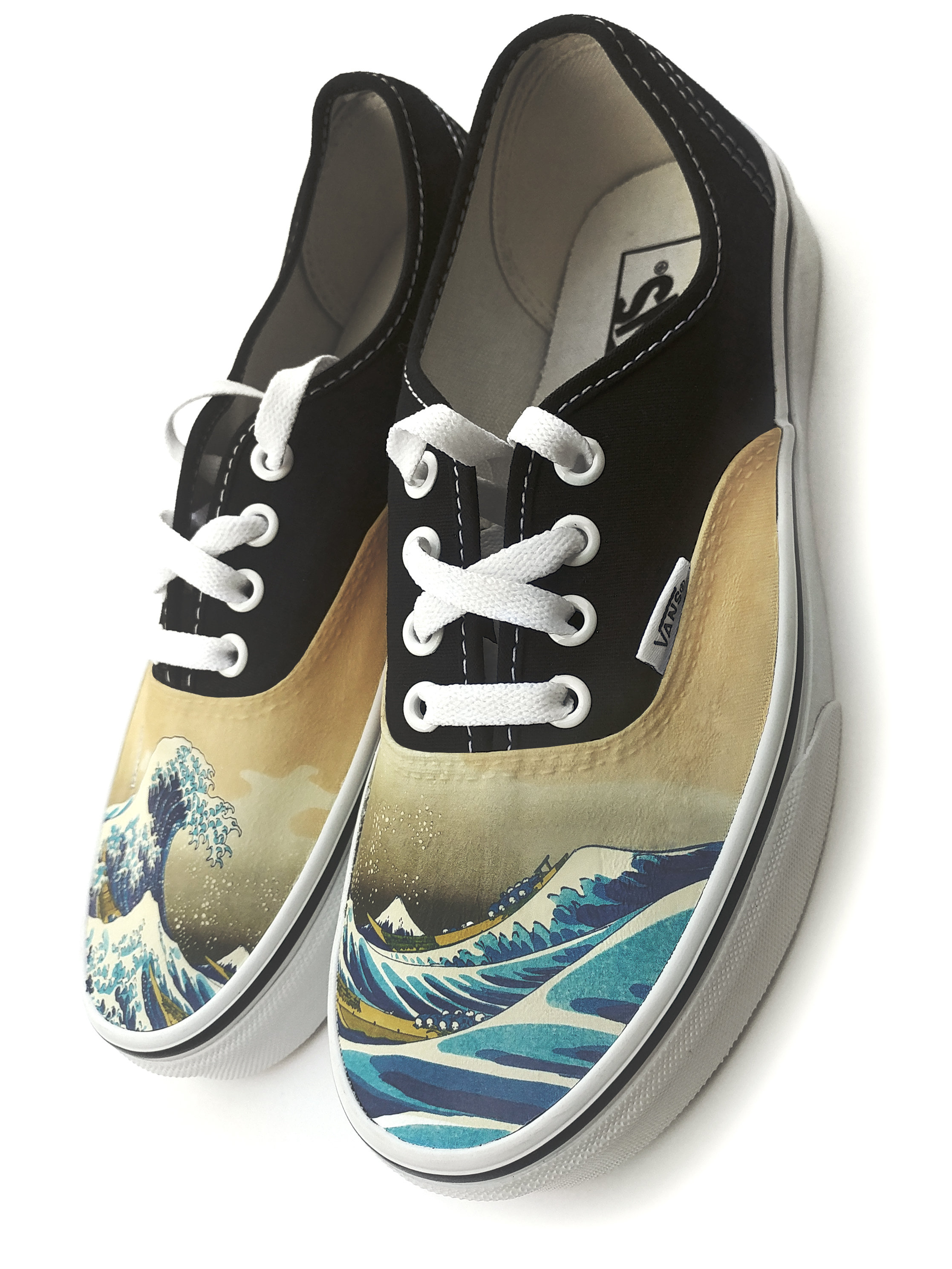 The Great Wave Authentic Custom Vans Brand Shoes - Etsy