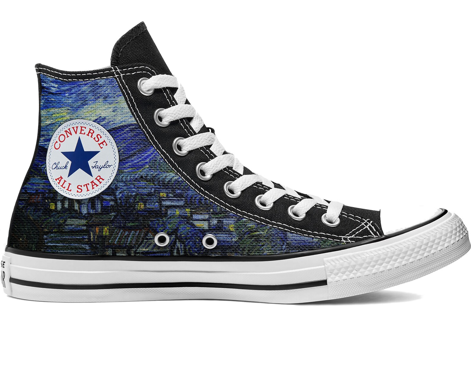 Van Gogh Starry Night Custom Converse High Top Shoes - Etsy