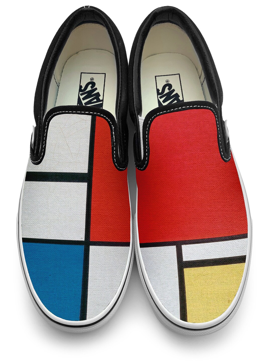 Mondrian Slip on Custom Vans Brand Shoes - Etsy