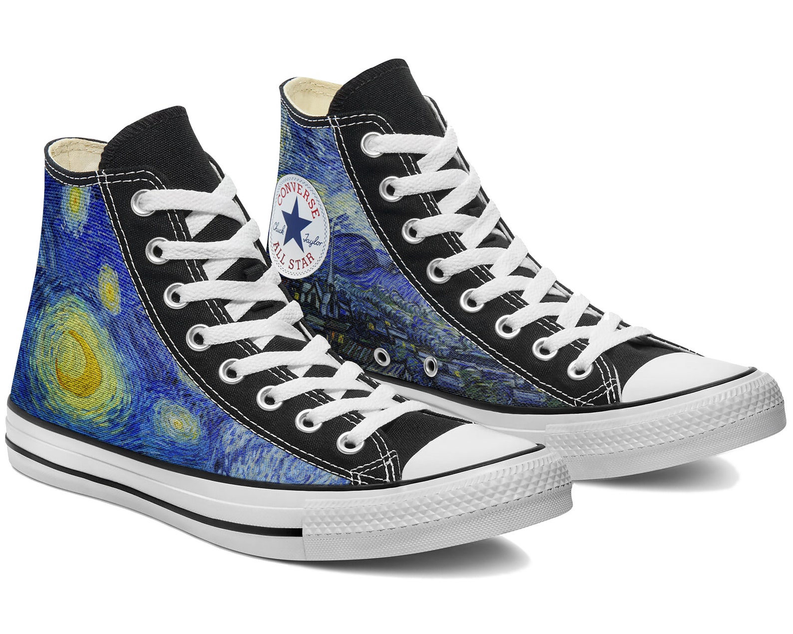 Van Gogh Starry Night Custom Converse High Top Shoes - Etsy