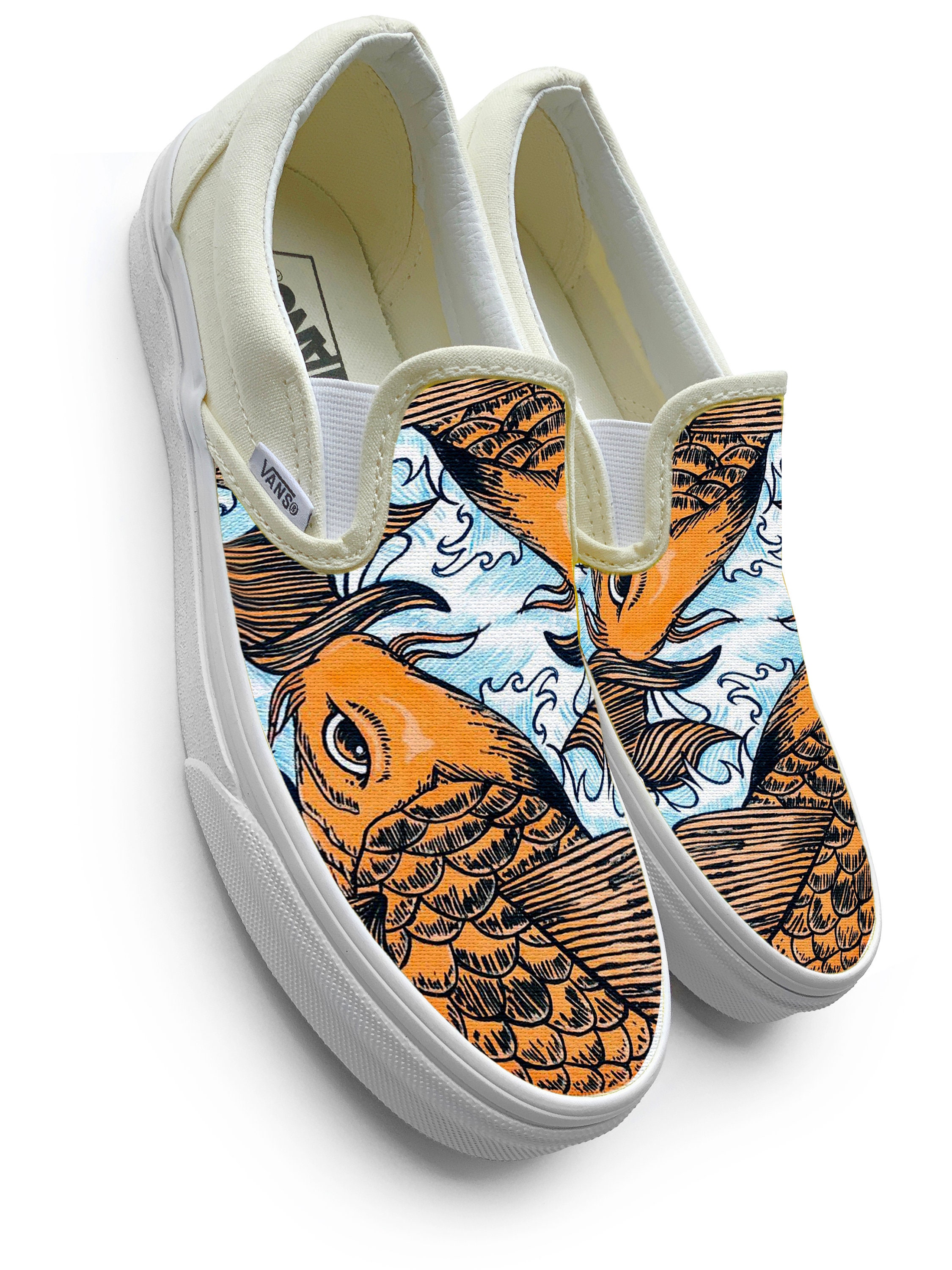 Koi Fish Slip on Custom Vans Brand Shoes - Etsy