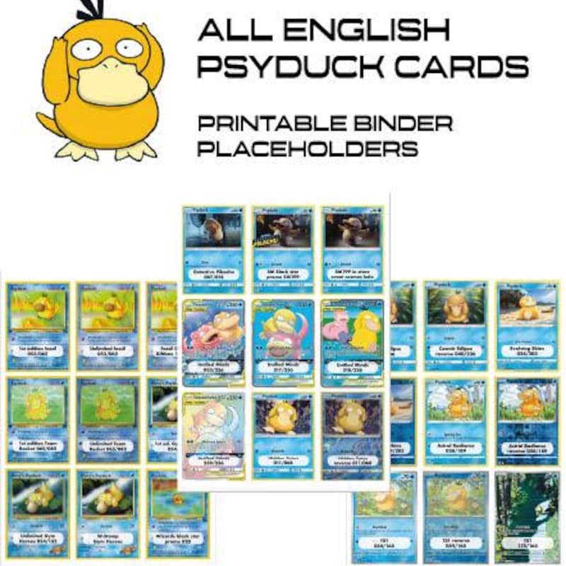 Psyduck Card Binder - Etsy