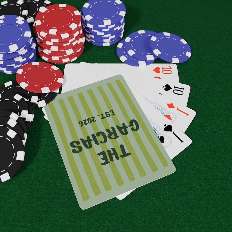 Personalized Playing Cards With Custom Name, Striped Wedding Favor Deck ...