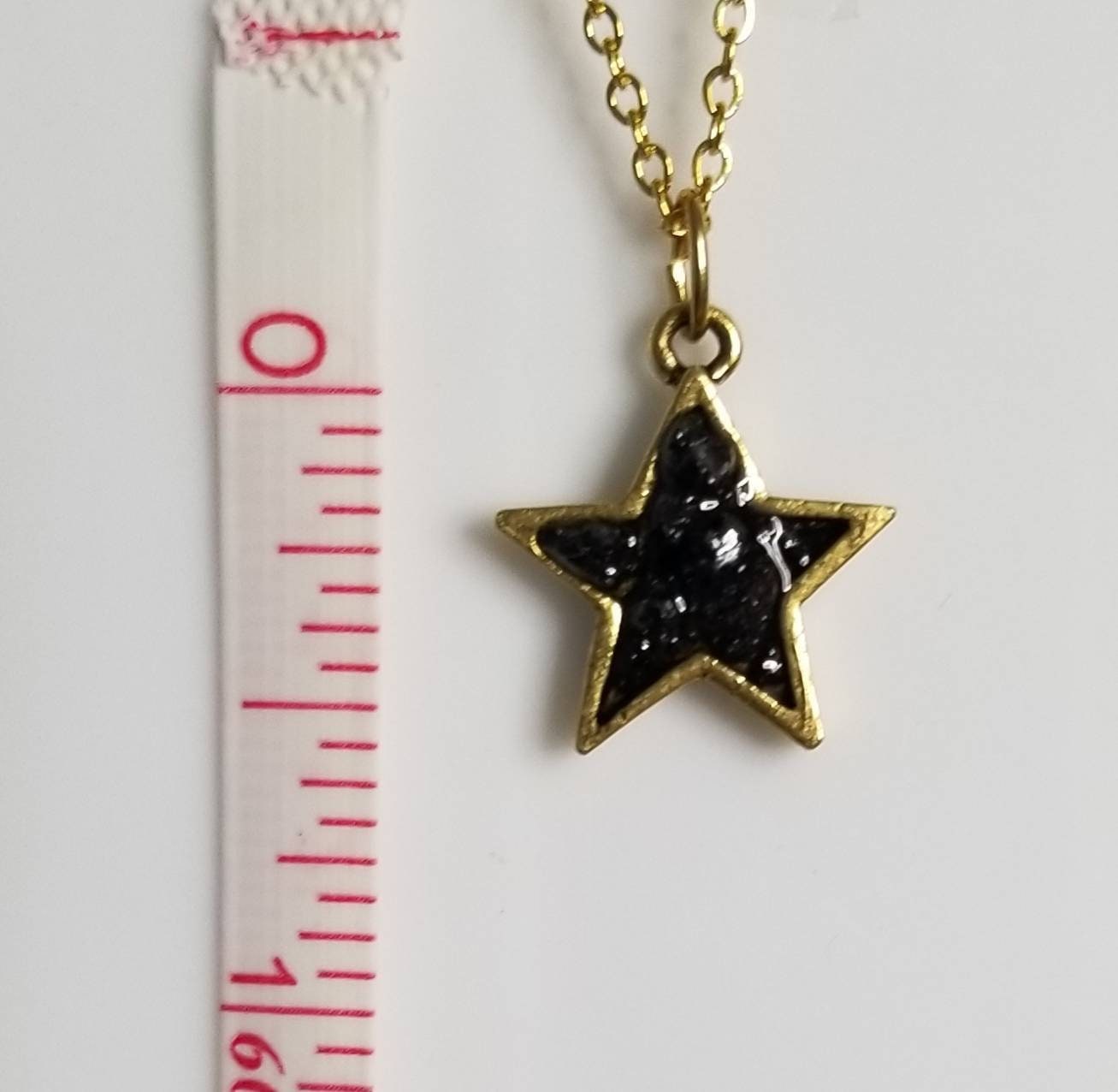 Mini Gold Star Black Tourmaline Real Feel Pendant - Etsy
