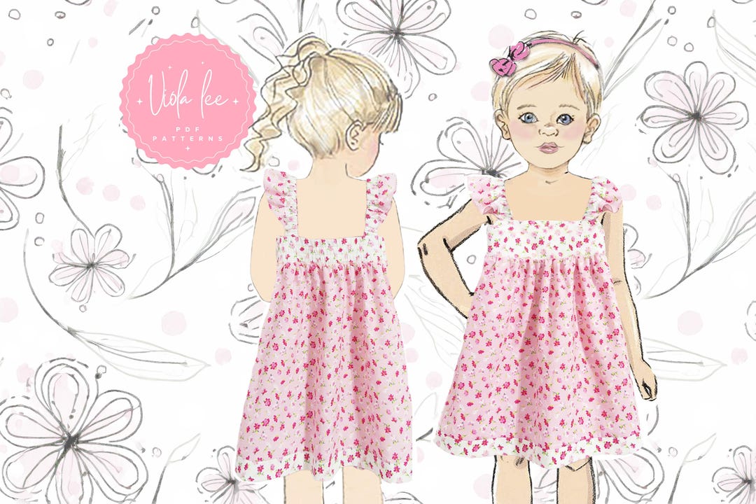 Cute Girls Summer Dress PDF Sewing Pattern. Easy Toddler Dress With ...