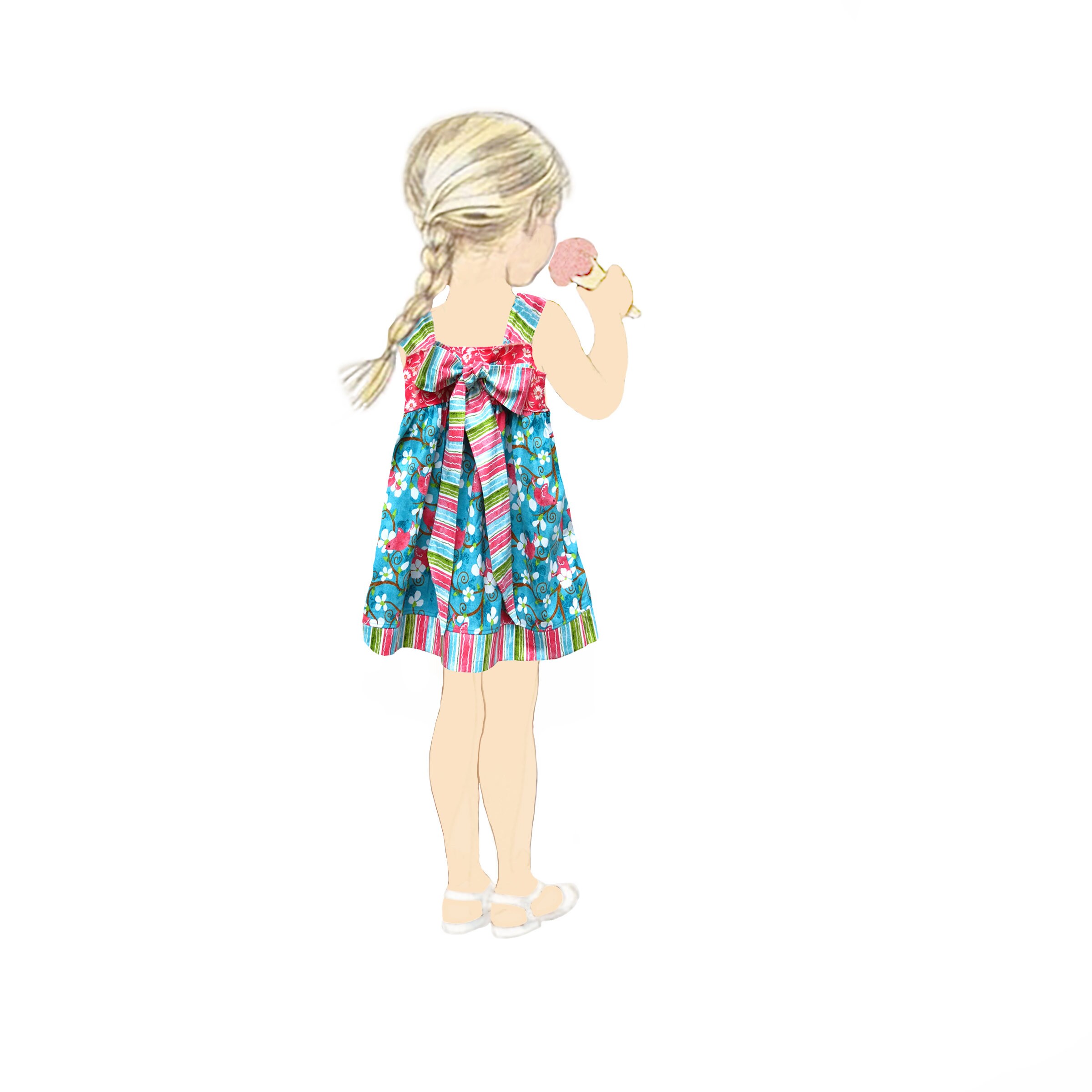 Flower Girl Dress PDF Sewing Pattern. Suitable for Satin & Tulle, Woven ...