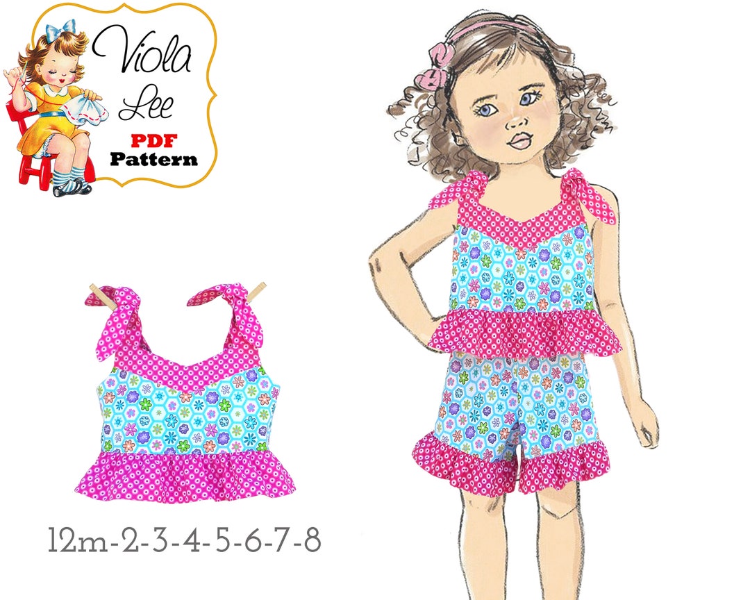 Girls Summer Crop Top PDF Sewing Pattern. Instant Download. - Etsy ...