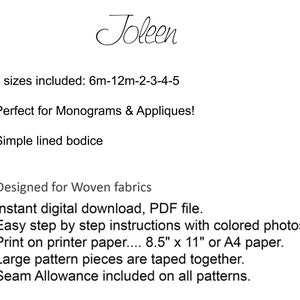 Girls Classic A-line Dress/jumper PDF Sewing Pattern. Ruffle Hem ...