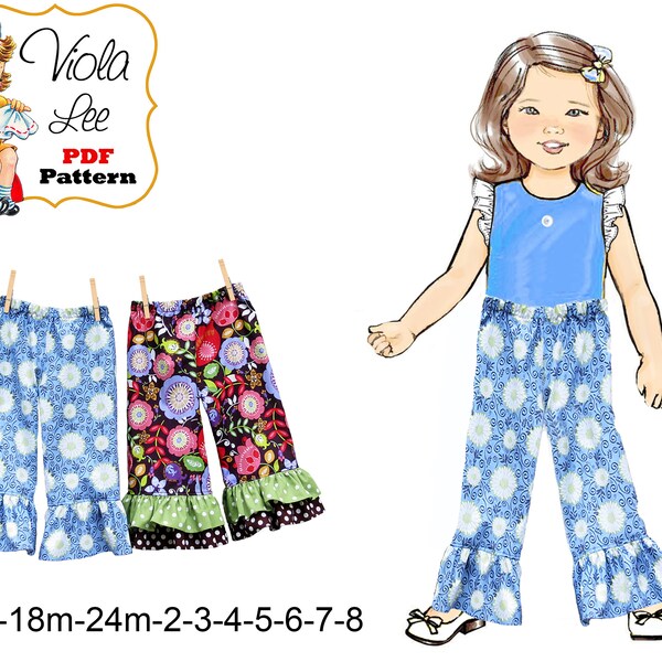 Girls Ruffle Pants - Etsy