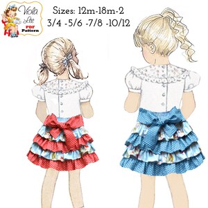 Girls Layered Skirt PDF Sewing Pattern. Instant Download. Jessalyn - Etsy