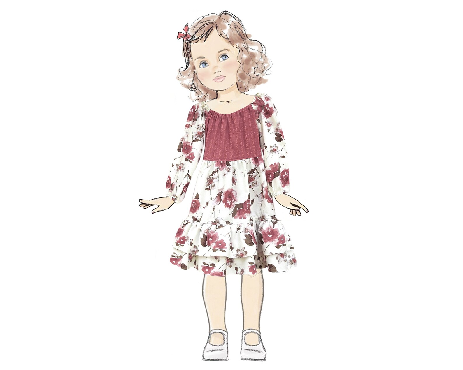 Classic Girls Peasant Dress PDF Sewing Pattern. Short and Long - Etsy