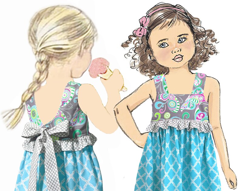Girls Summer Dress PDF Sewing Pattern. Digital Instant - Etsy