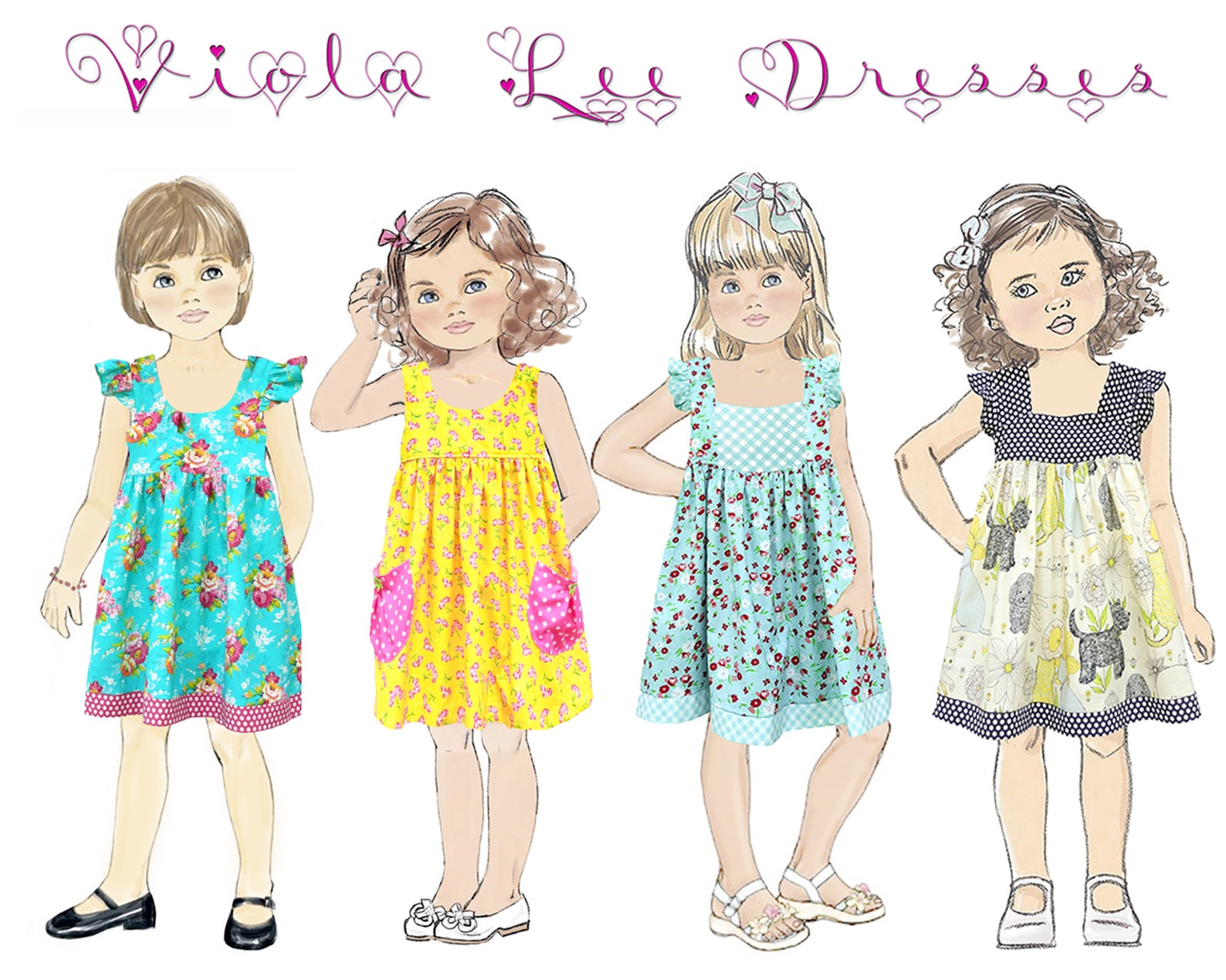 Classic Girls Peasant Dress PDF Sewing Pattern. Short and Long - Etsy
