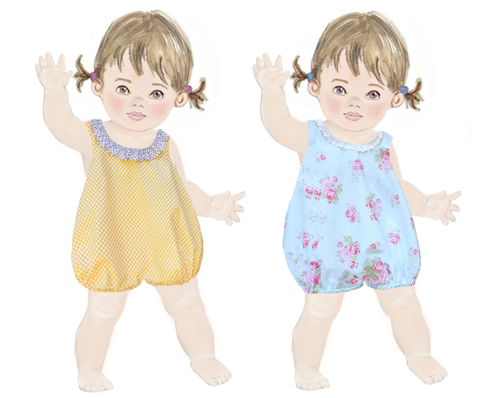 Easy Baby Bubble Romper PDF Sewing Pattern Knit or Woven - Etsy
