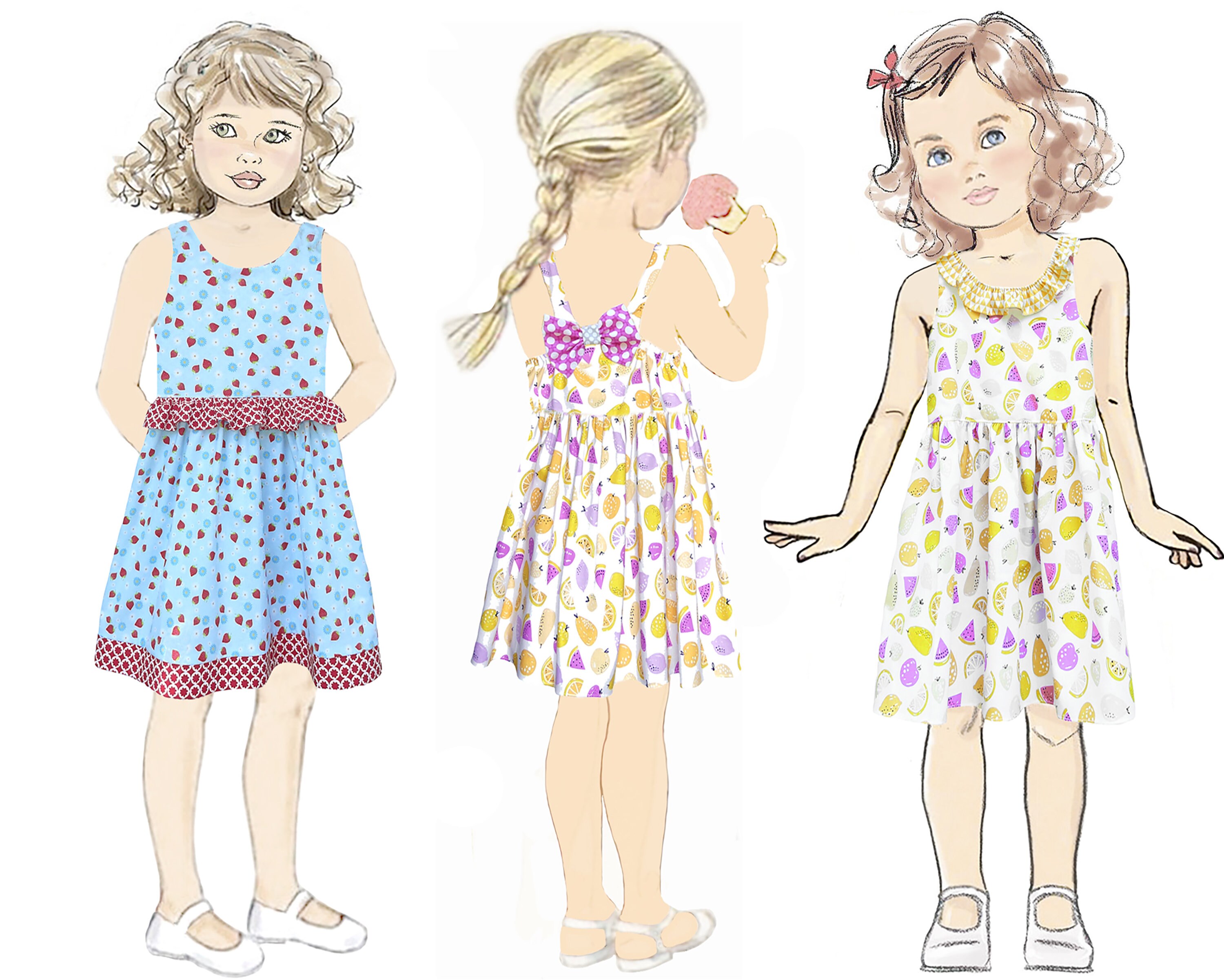 Easy Girls Summer Sundress & Top Pattern. Instant Download | Etsy