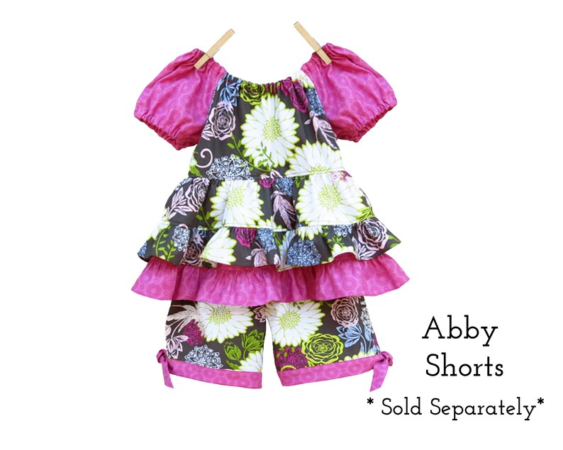 Girls Top & Shorts SET Sewing Pattern. PDF Digital Instant | Etsy