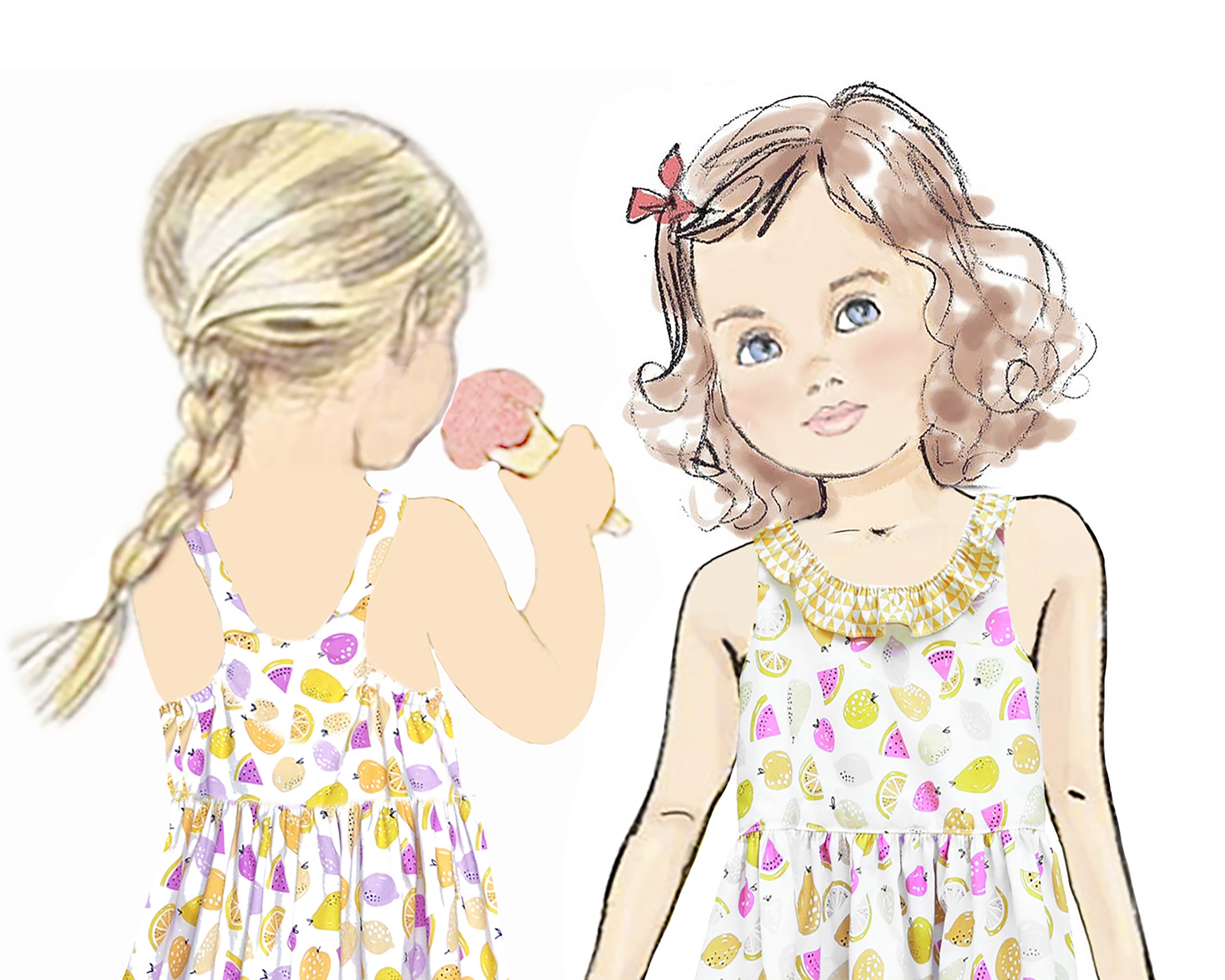 Easy Girls Summer Sundress & Top Pattern. Instant Download | Etsy