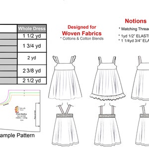 Girls Dress PDF Sewing Pattern. Sizes 2-12. Easy Toddler Dress With ...