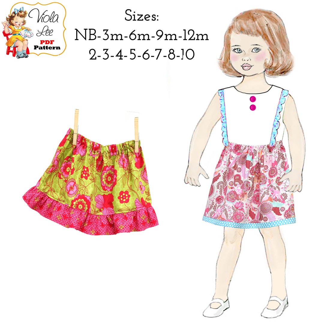 Quick Girls Skirt PDF Sewing Pattern. 3 Skirt Styles. Digital ...