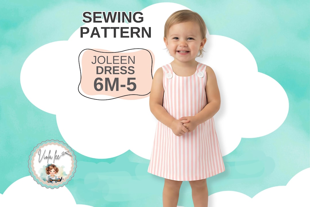 Girls Classic A-line Dress/jumper PDF Sewing Pattern. Ruffle Hem ...