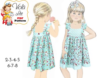 Girls Summer Dress PDF Sewing Pattern. Digital Instant - Etsy