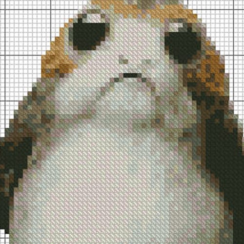 Porg Cross Stitch Pattern Easy Pattern - Etsy