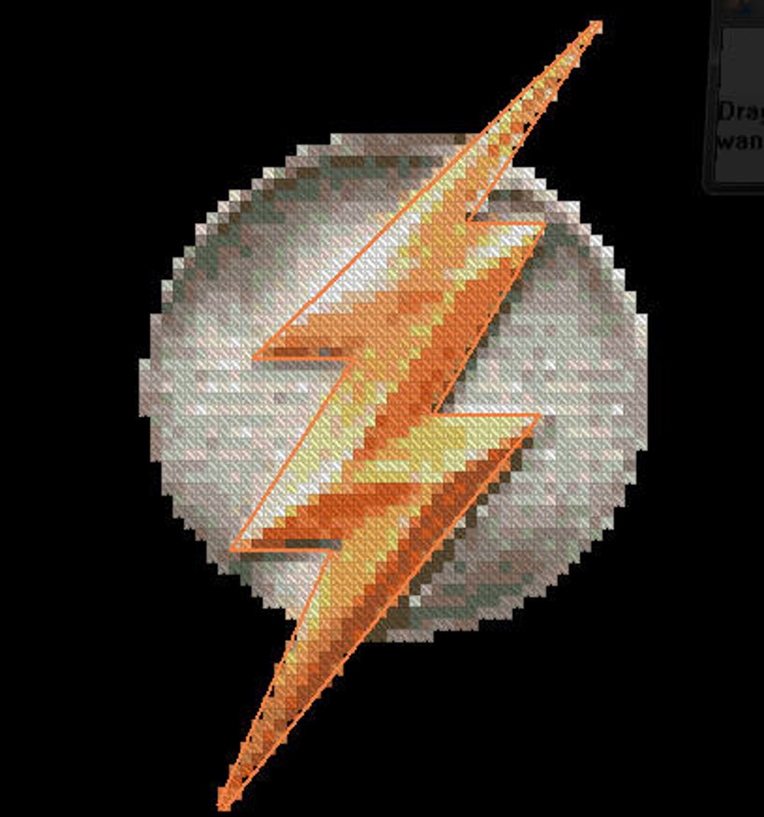 Flash Logo Cross Stitch Pattern - EASY PATTERN - Etsy