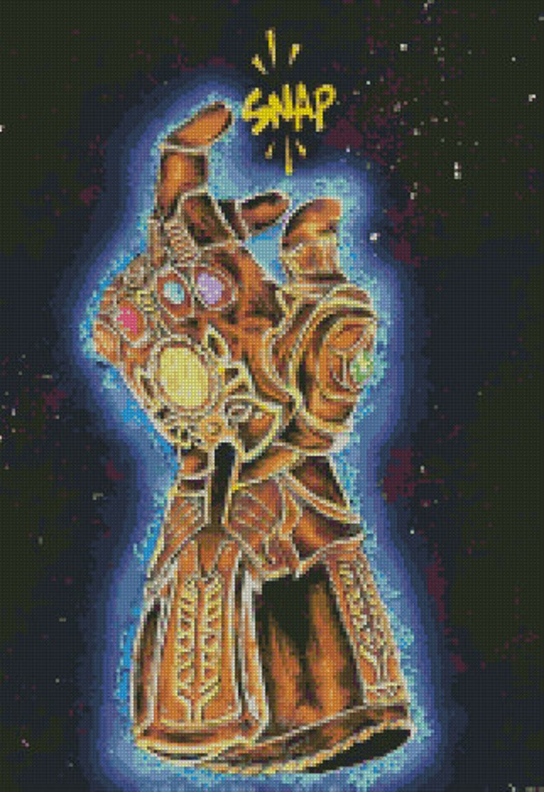 Infinity Gauntlet Snap Cross Stitch Pattern - Etsy