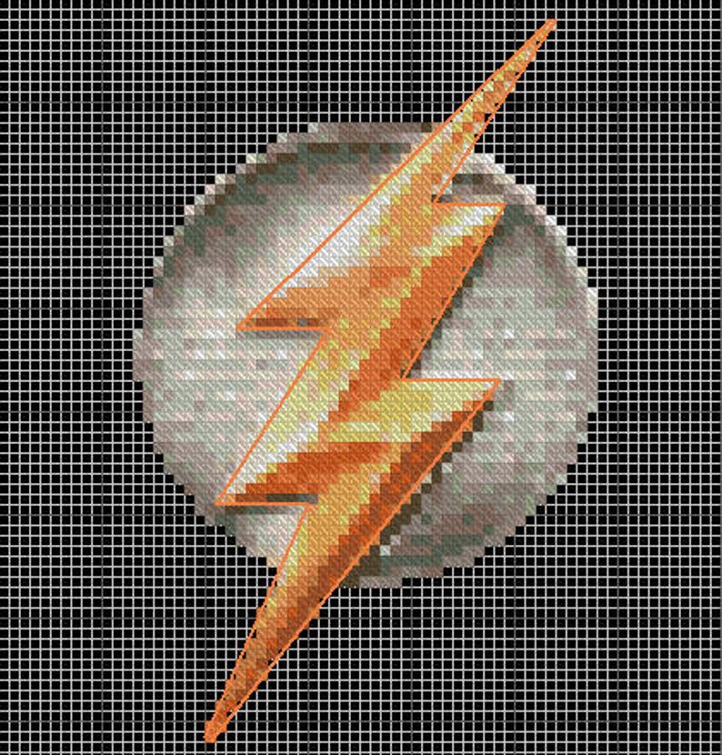 Flash Logo Cross Stitch Pattern EASY PATTERN - Etsy