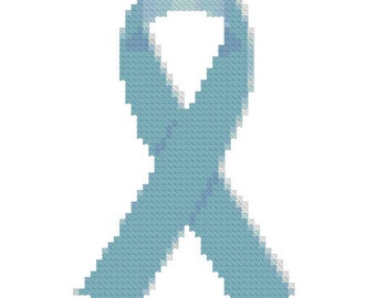 Colon Cancer Ribbon Cross Stitch Pattern - Cancer Fundraiser & Easy ...