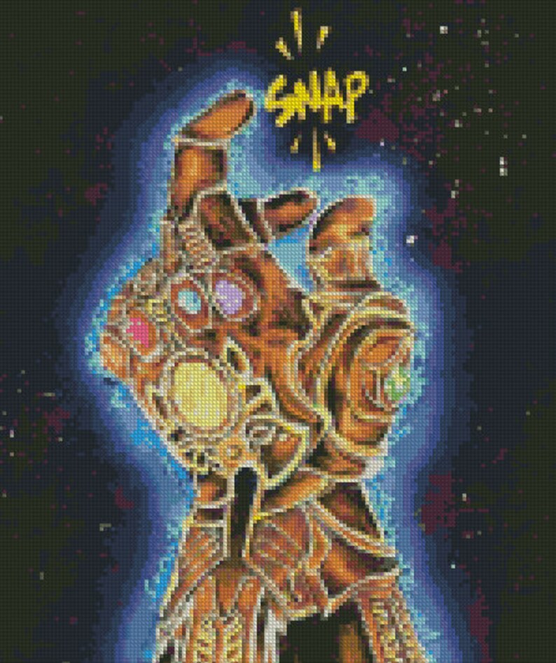 Infinity Gauntlet Snap Cross Stitch Pattern - Etsy