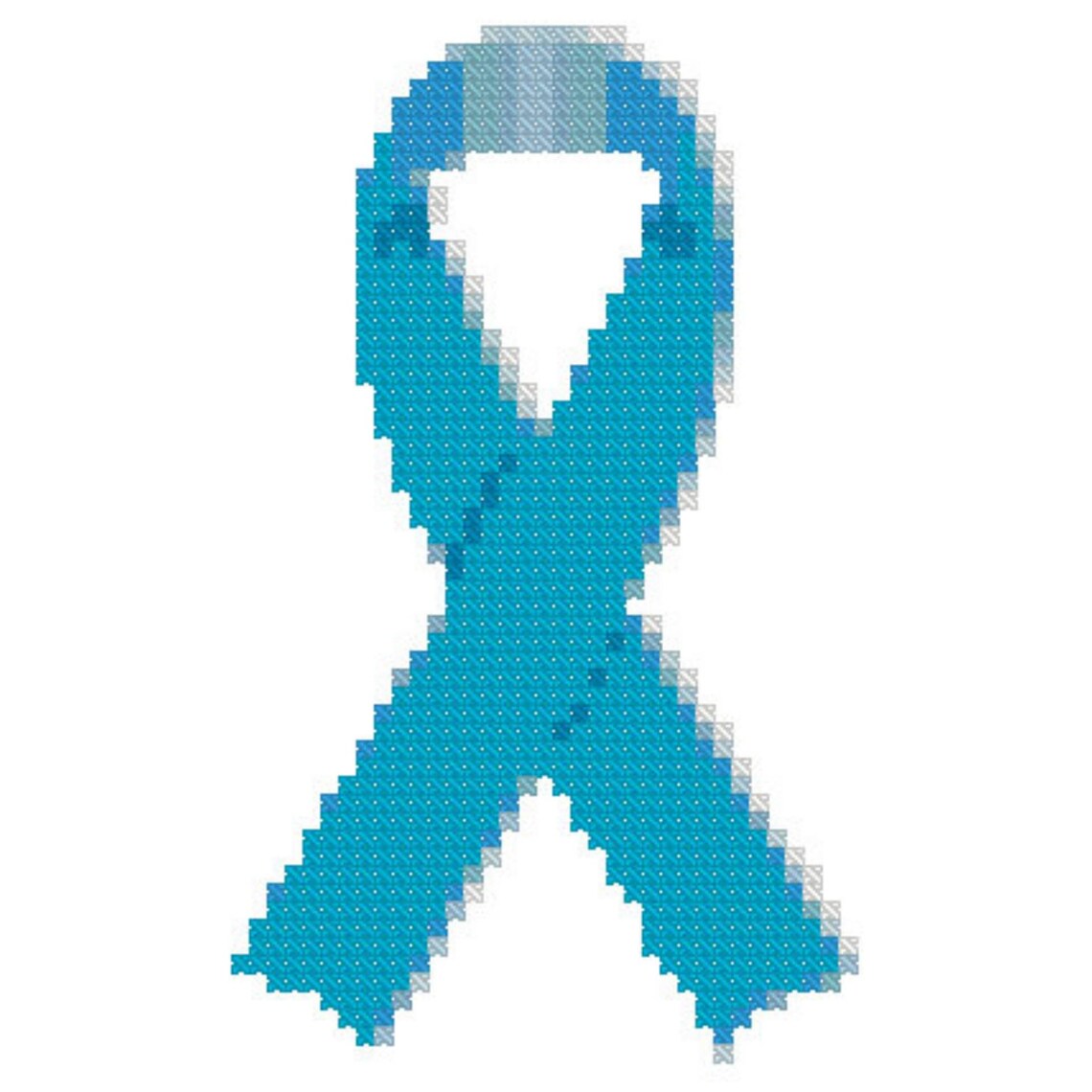 Colon Cancer Ribbon Cross Stitch Pattern - Cancer Fundraiser & Easy ...