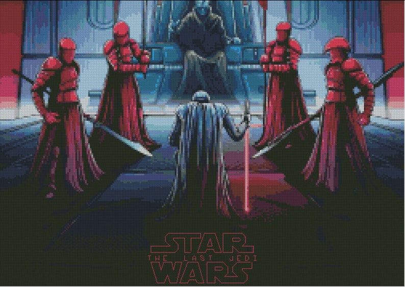 Star Wars the Last Jedi Snoke & Kylo Ren Throne Room Poster Cross ...