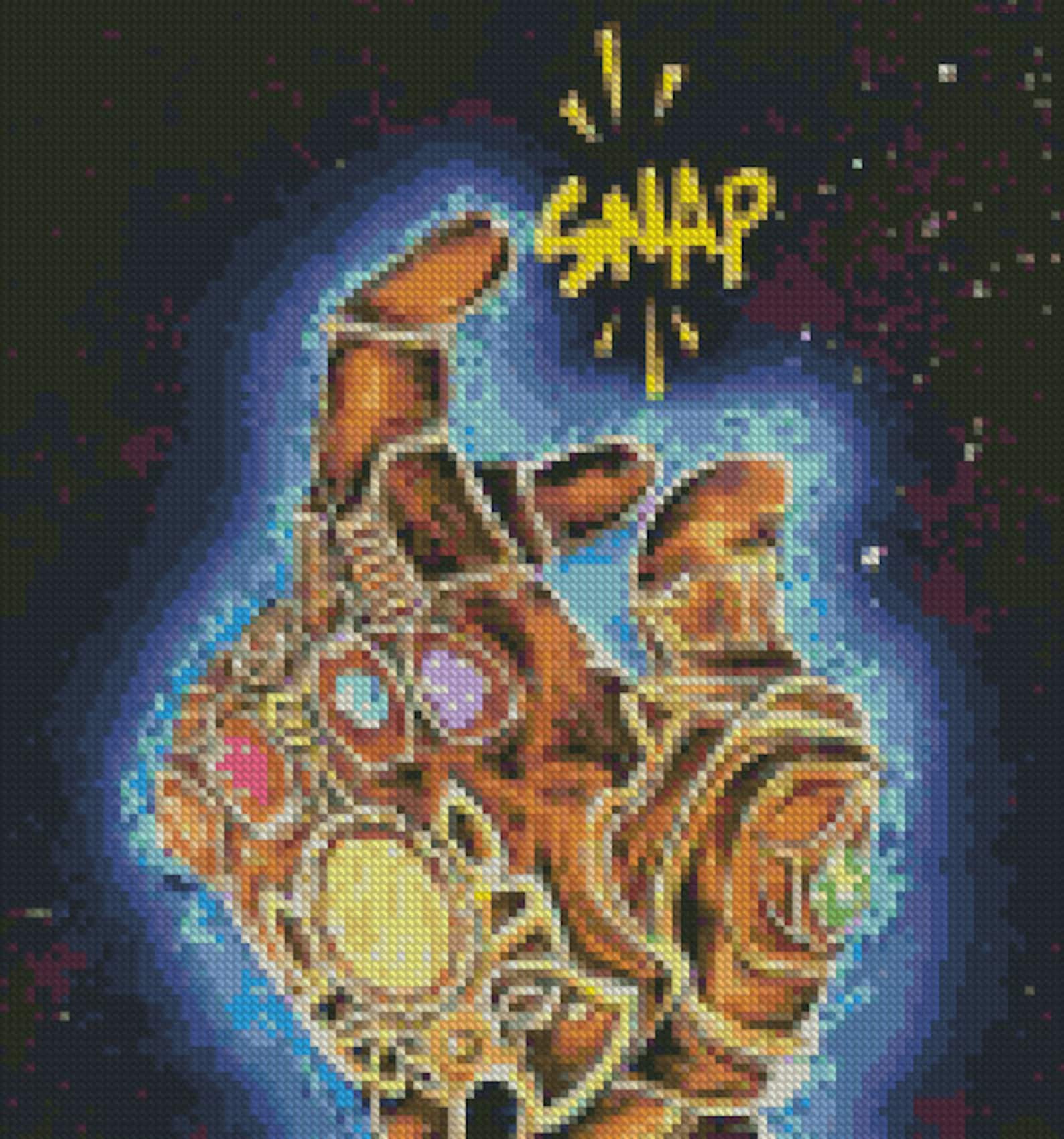 Infinity Gauntlet Snap Cross Stitch Pattern - Etsy
