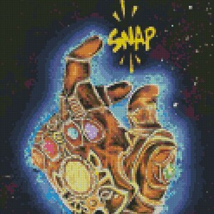 Infinity Gauntlet Snap Cross Stitch Pattern - Etsy