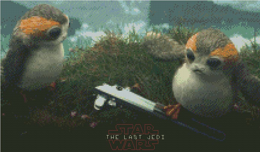 Porgs Party Pack 5 Porg Cross Stitch Patterns - Etsy