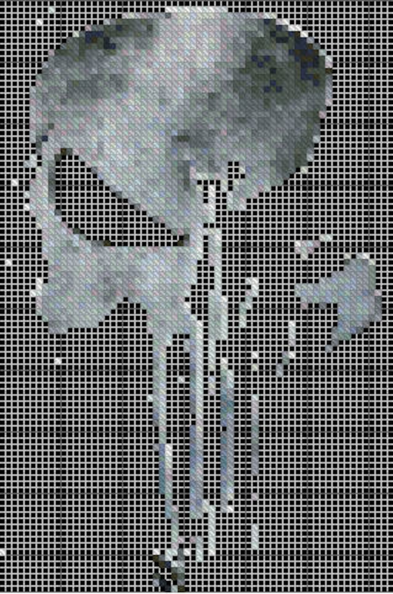 Punisher Skull Cross Stitch Pattern - EASY PATTERN - Etsy
