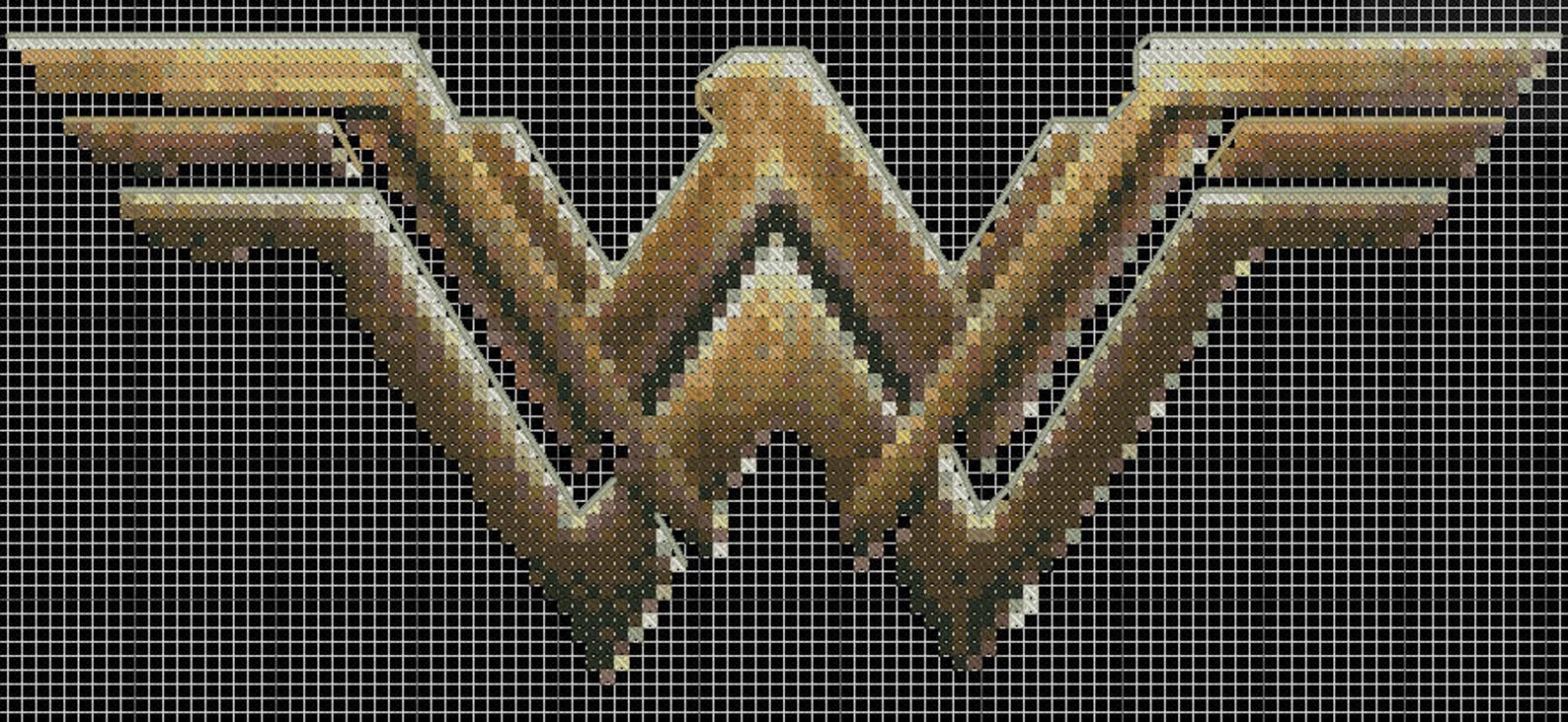 Wonder Woman Logo Cross Stitch Pattern EASY PATTERN - Etsy