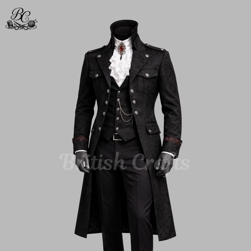 Mens Gothic Wedding Suit - Etsy UK