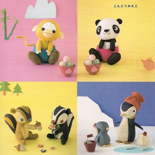 Felt Stuffed Animals Patterns PDF Ebook Free Shipping No.49 - Etsy