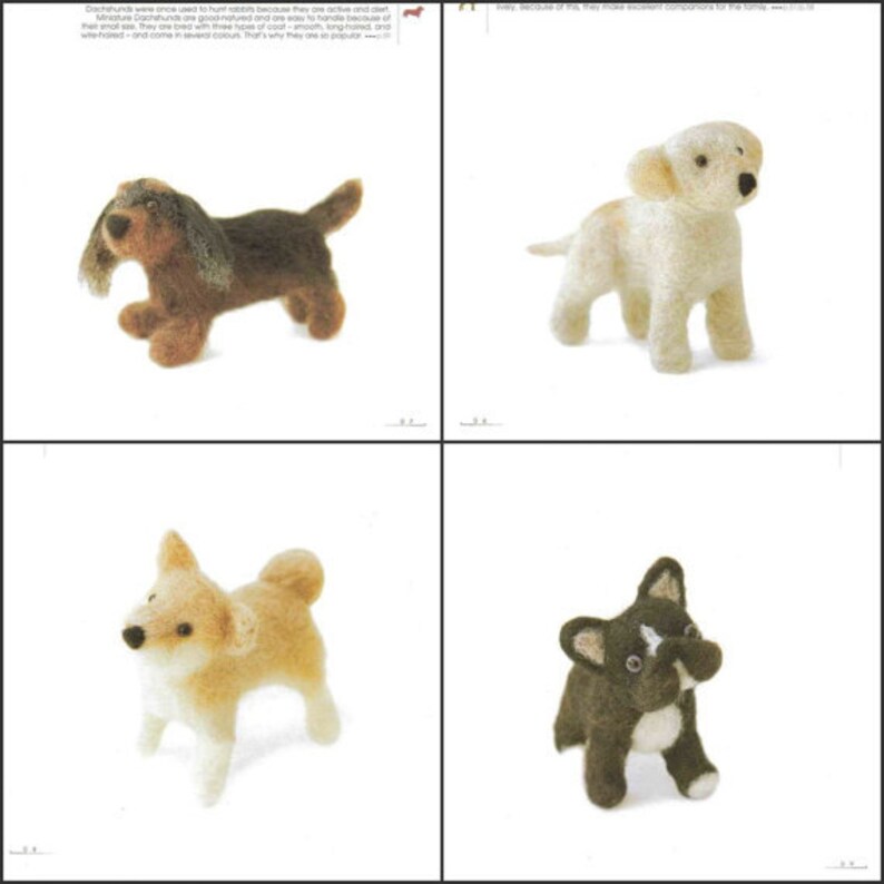 Ebook Needle Felt Pattern, English Pattern, Needle Felt Dogs, Kawaii ...