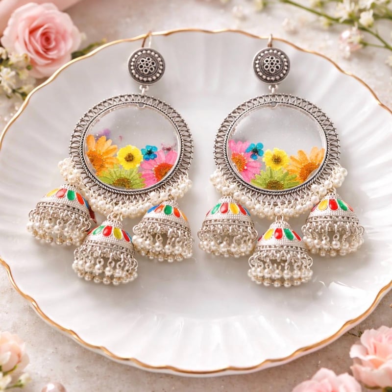 Handmade Resin Jhumka - Etsy