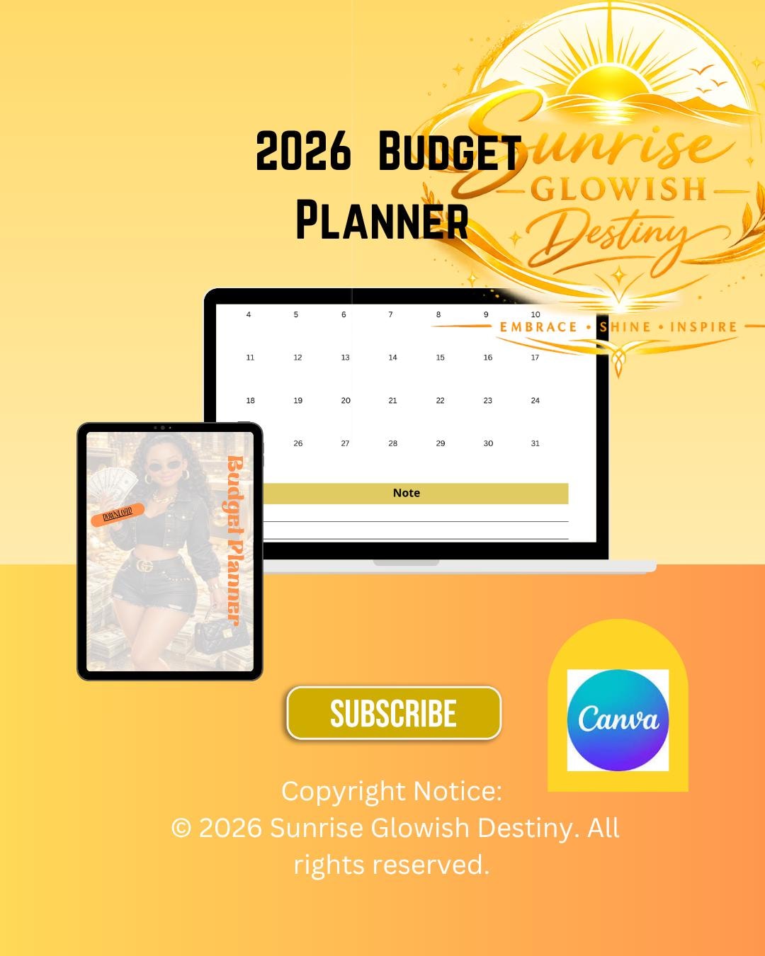 2026 Budget Planner Printable PDF Money Tracker Finance Planner - Etsy ...