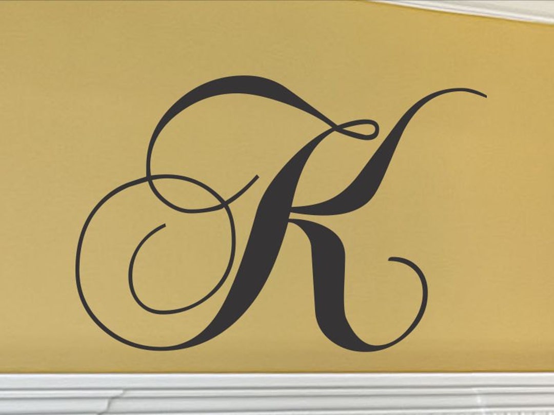 Monogram Letters for Wall Single Letter Monogram Wall Decal - Etsy