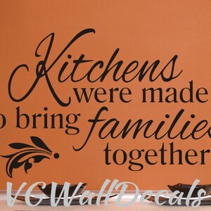 Kitchen Wall Decal Kitchens Were Made to Bring Families - Etsy