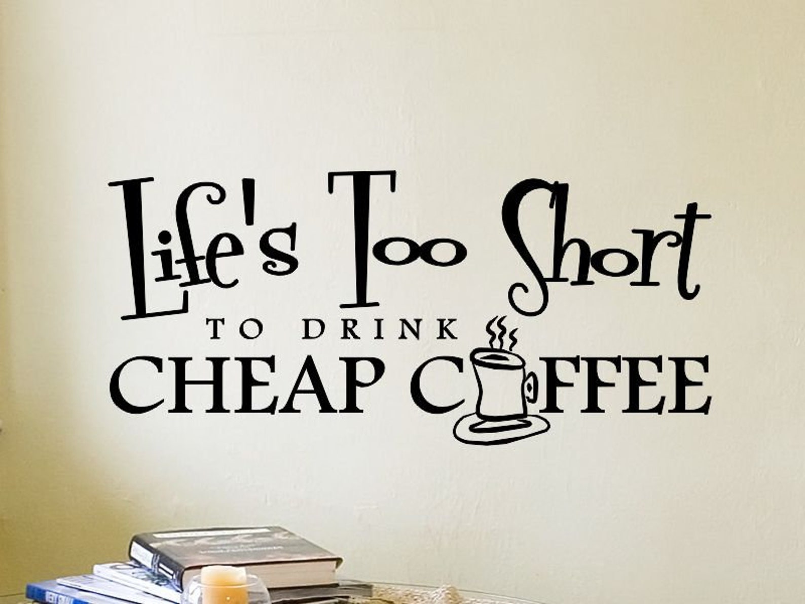 Coffee Sign Coffee Stickers Coffee Bar Decor Kitchen and - Etsy